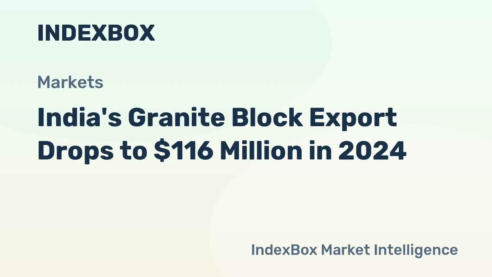 India's Granite Block Export Drops to $116 Million in 2024