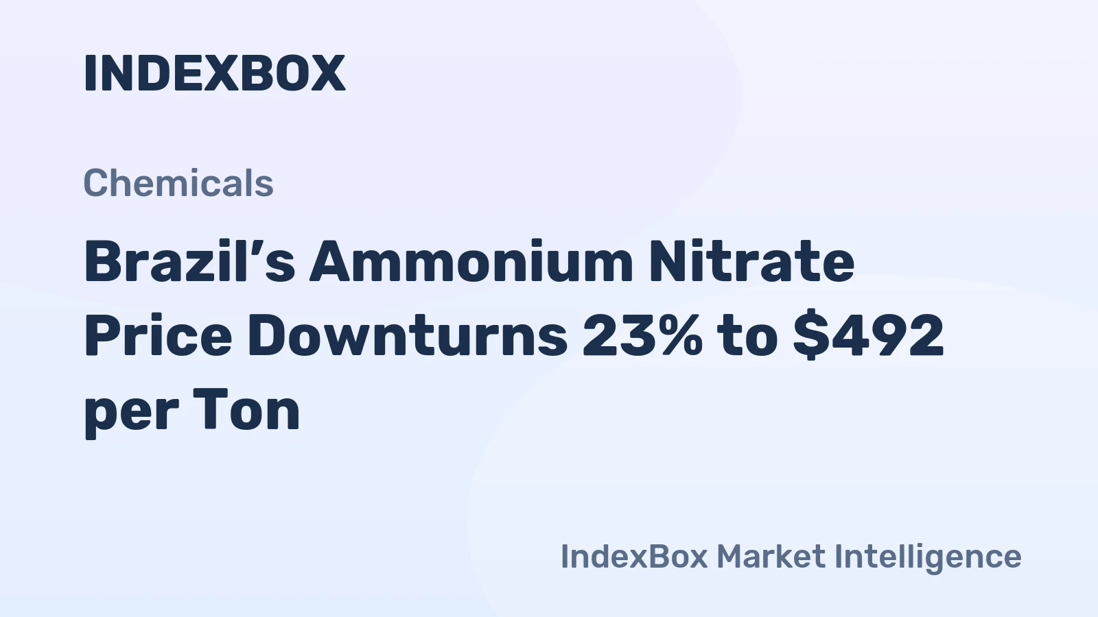 Brazil’s Ammonium Nitrate Price Downturns 23% to $492 per Ton