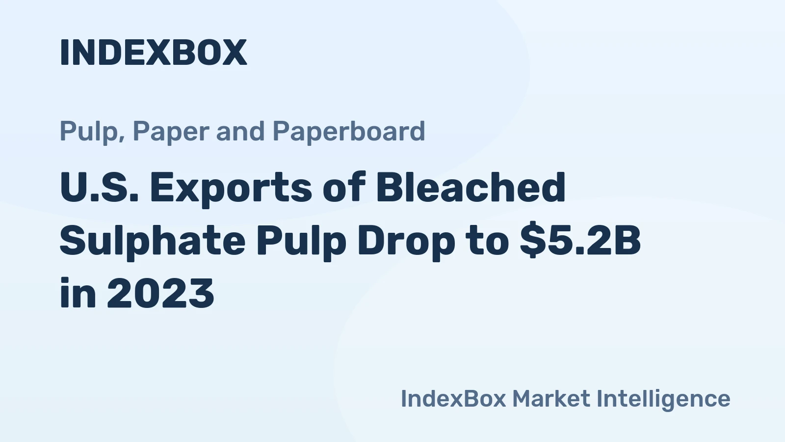 U.S. Exports of Bleached Sulphate Pulp Drop to $5.2B in 2023