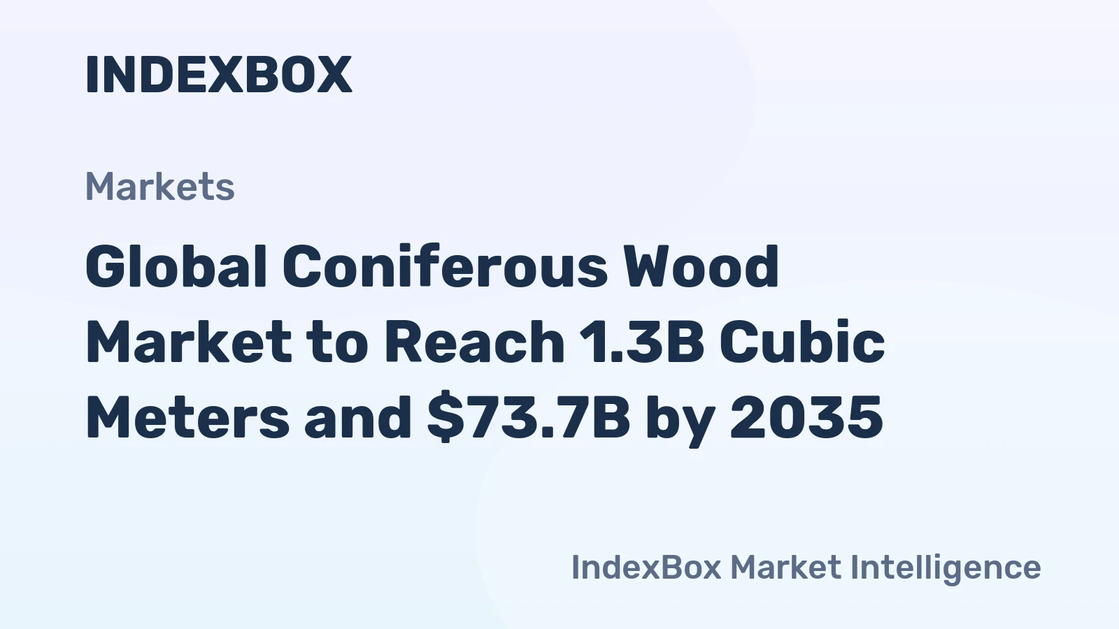 Global Coniferous Wood Market to Reach 1.3B Cubic Meters and $73.7B by 2035