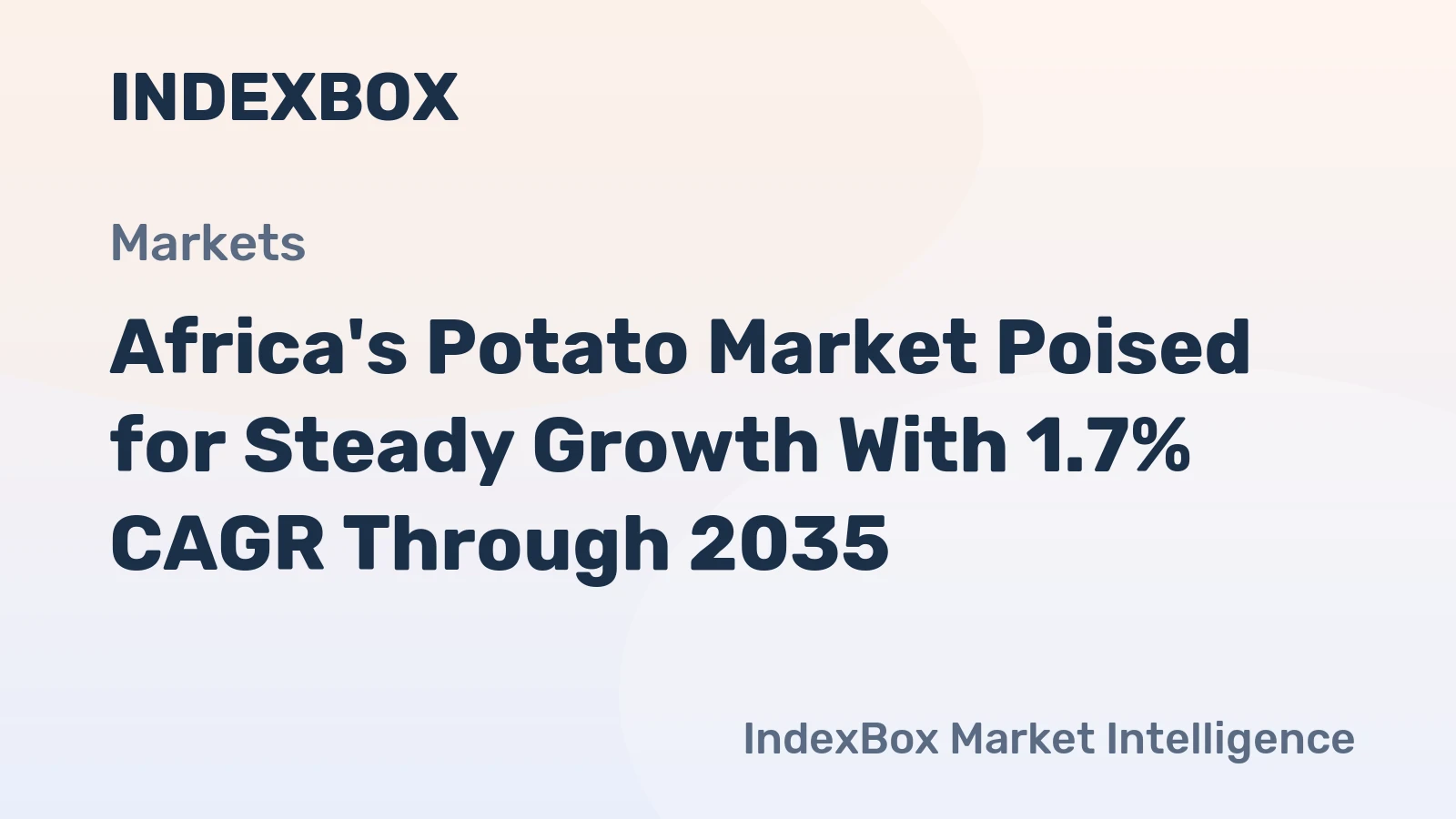 Africa's Potato Market Poised for Steady Growth With 1.7% CAGR Through 2035