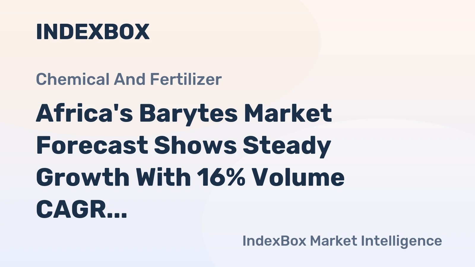 Africa's Barytes Market Forecast Shows Steady Growth With 16% Volume CAGR Through 2035