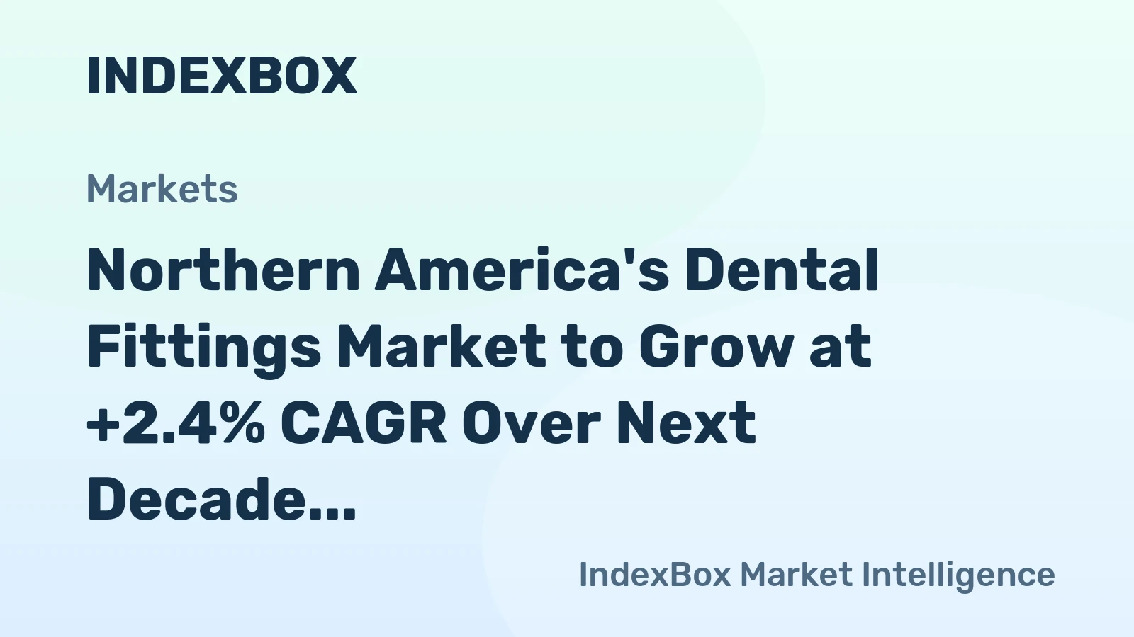 Northern America's Dental Fittings Market to Grow at +2.4% CAGR Over Next Decade