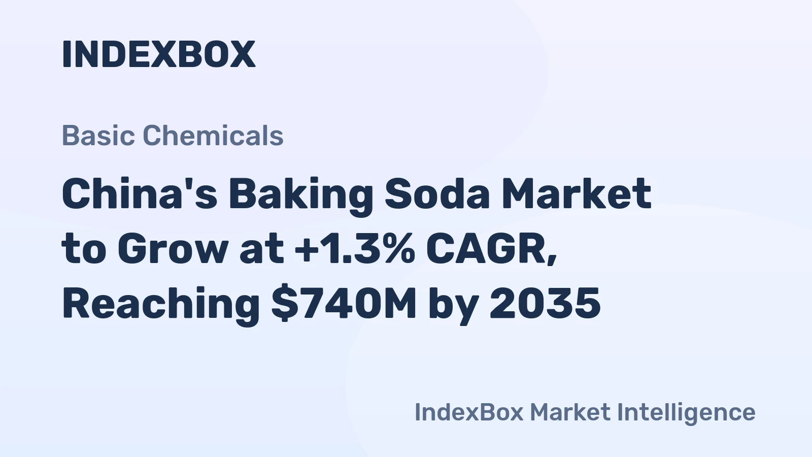 China's Baking Soda Market to Grow at +1.3% CAGR, Reaching $740M by 2035