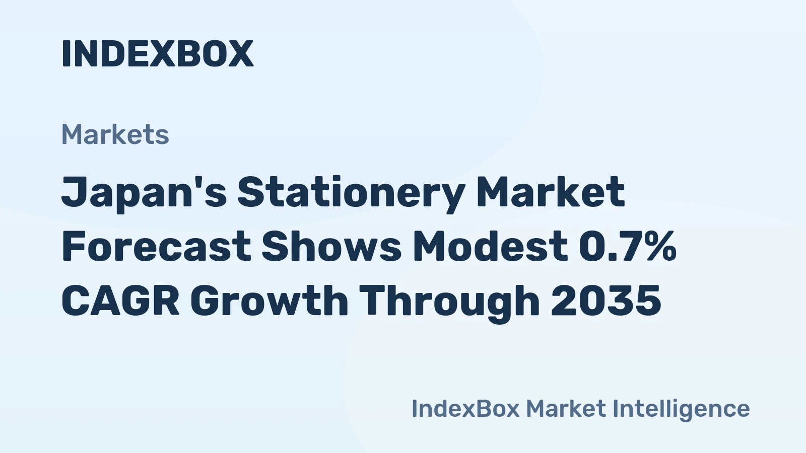 Japan's Stationery Market Forecast Shows Modest 0.7% CAGR Growth Through 2035