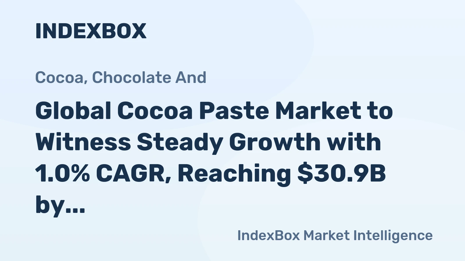 Global Cocoa Paste Market to Witness Steady Growth with 1.0% CAGR, Reaching $30.9B by 2035