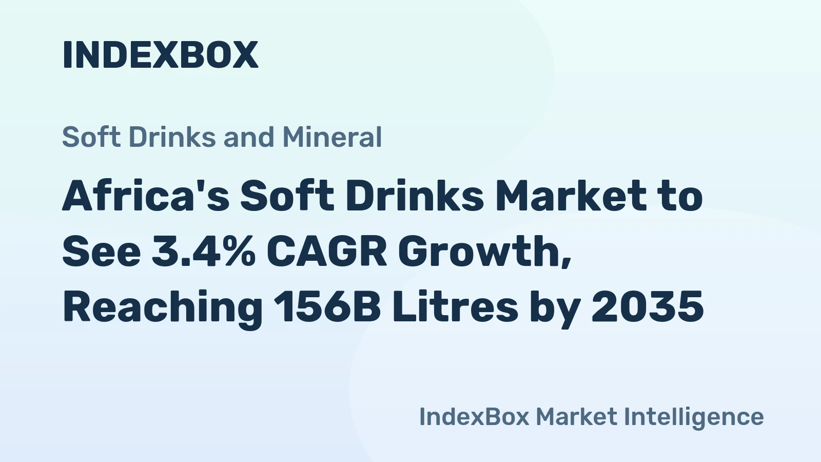 Africa's Soft Drinks Market to See 3.4% CAGR Growth, Reaching 156B Litres by 2035