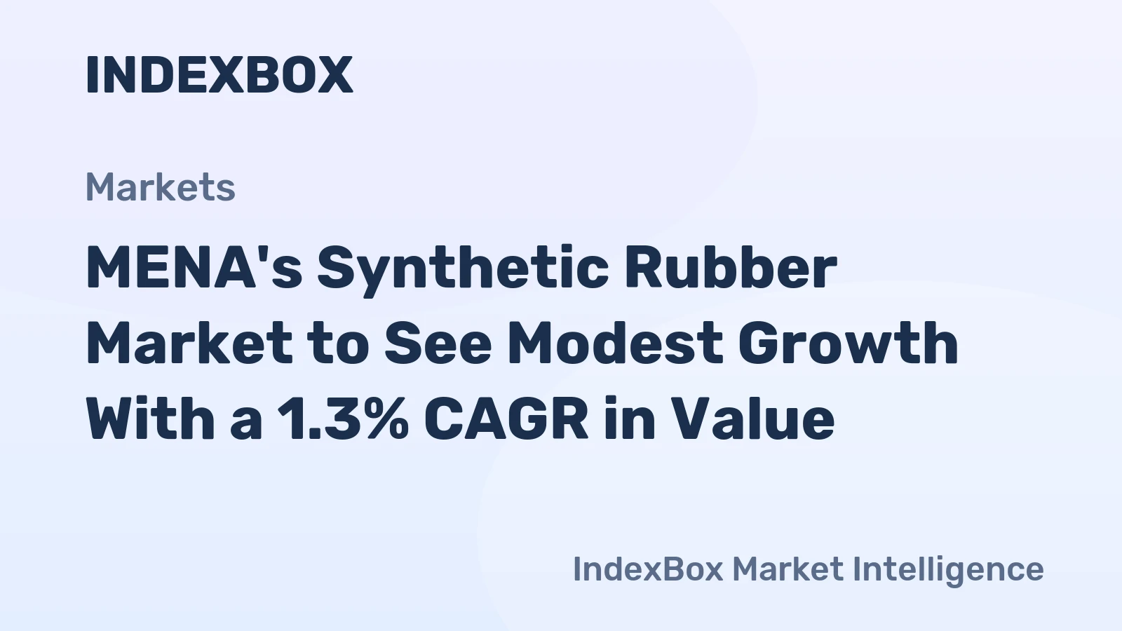 MENA's Synthetic Rubber Market to See Modest Growth With a 1.3% CAGR in Value