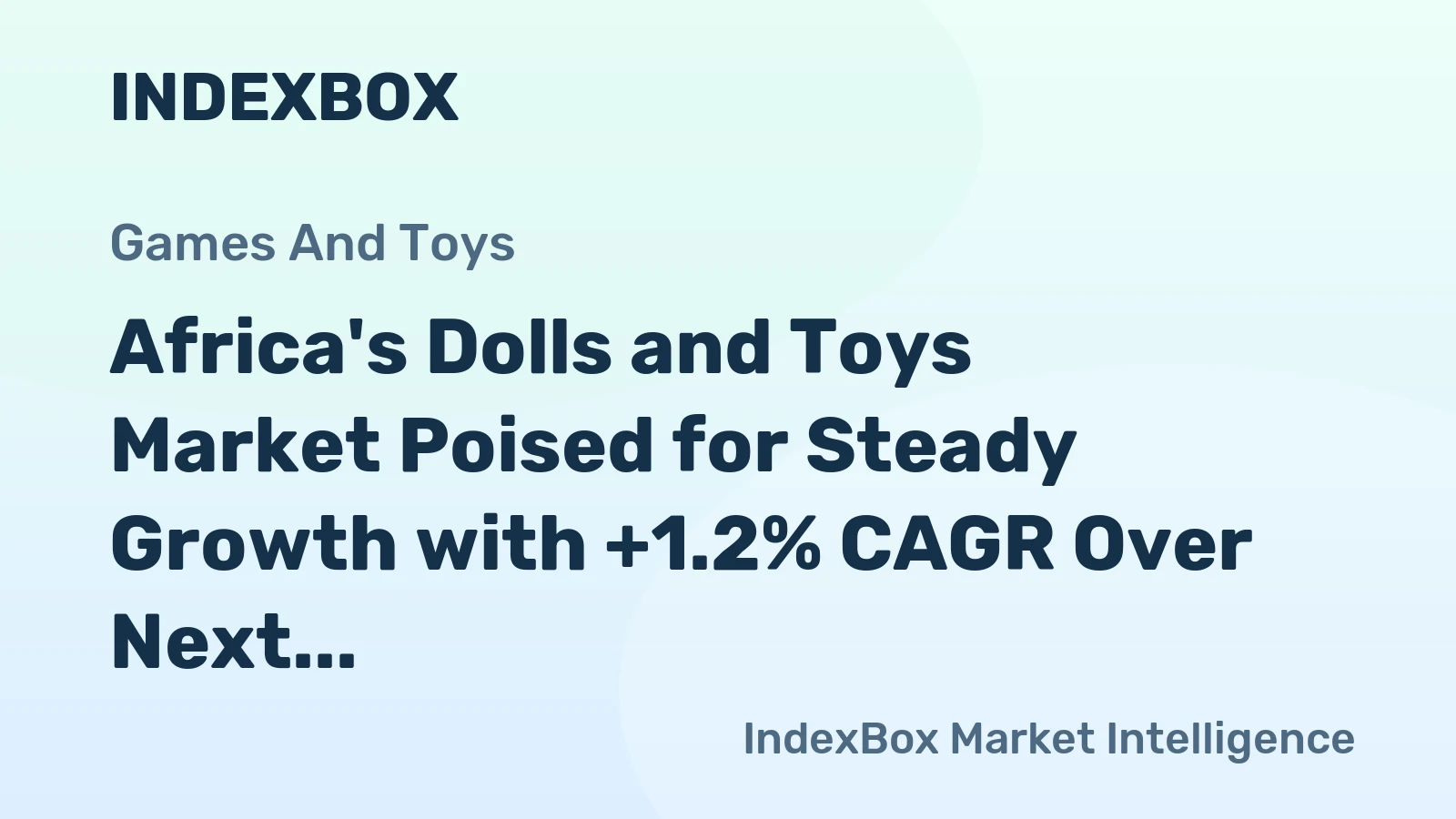 Africa's Dolls and Toys Market Poised for Steady Growth with +1.2% CAGR Over Next Decade