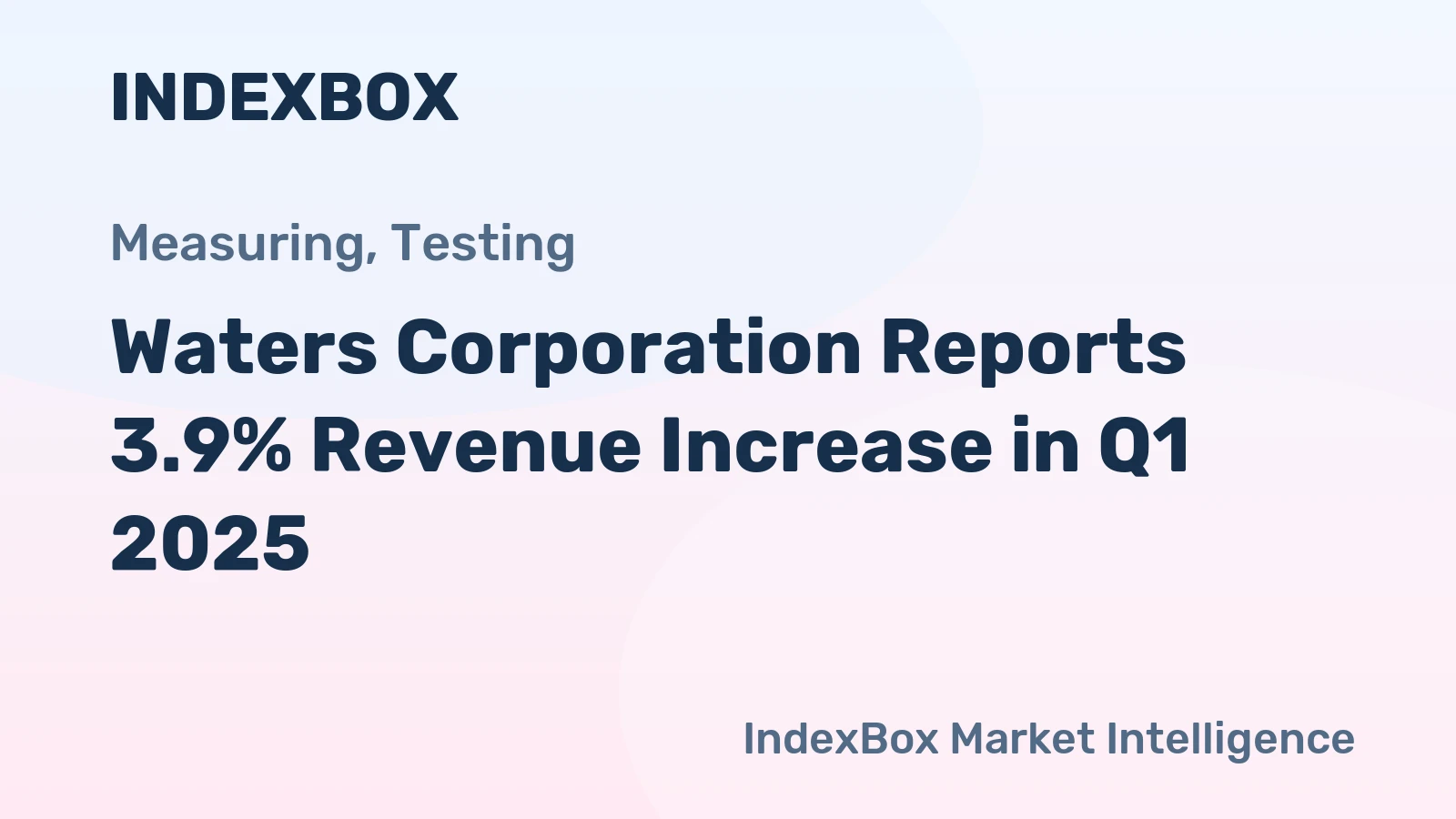 Waters Corporation Reports 3.9% Revenue Increase in Q1 2025
