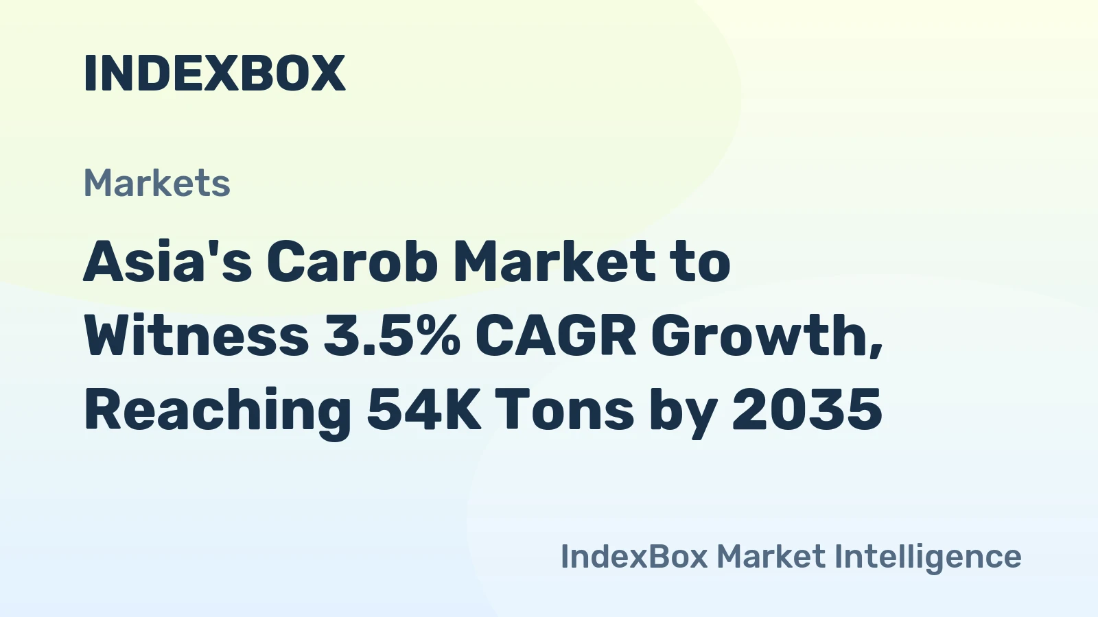 Asia's Carob Market to Witness 3.5% CAGR Growth, Reaching 54K Tons by 2035