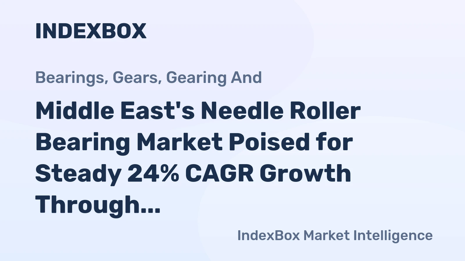 Middle East's Needle Roller Bearing Market Poised for Steady 24% CAGR Growth Through 2035