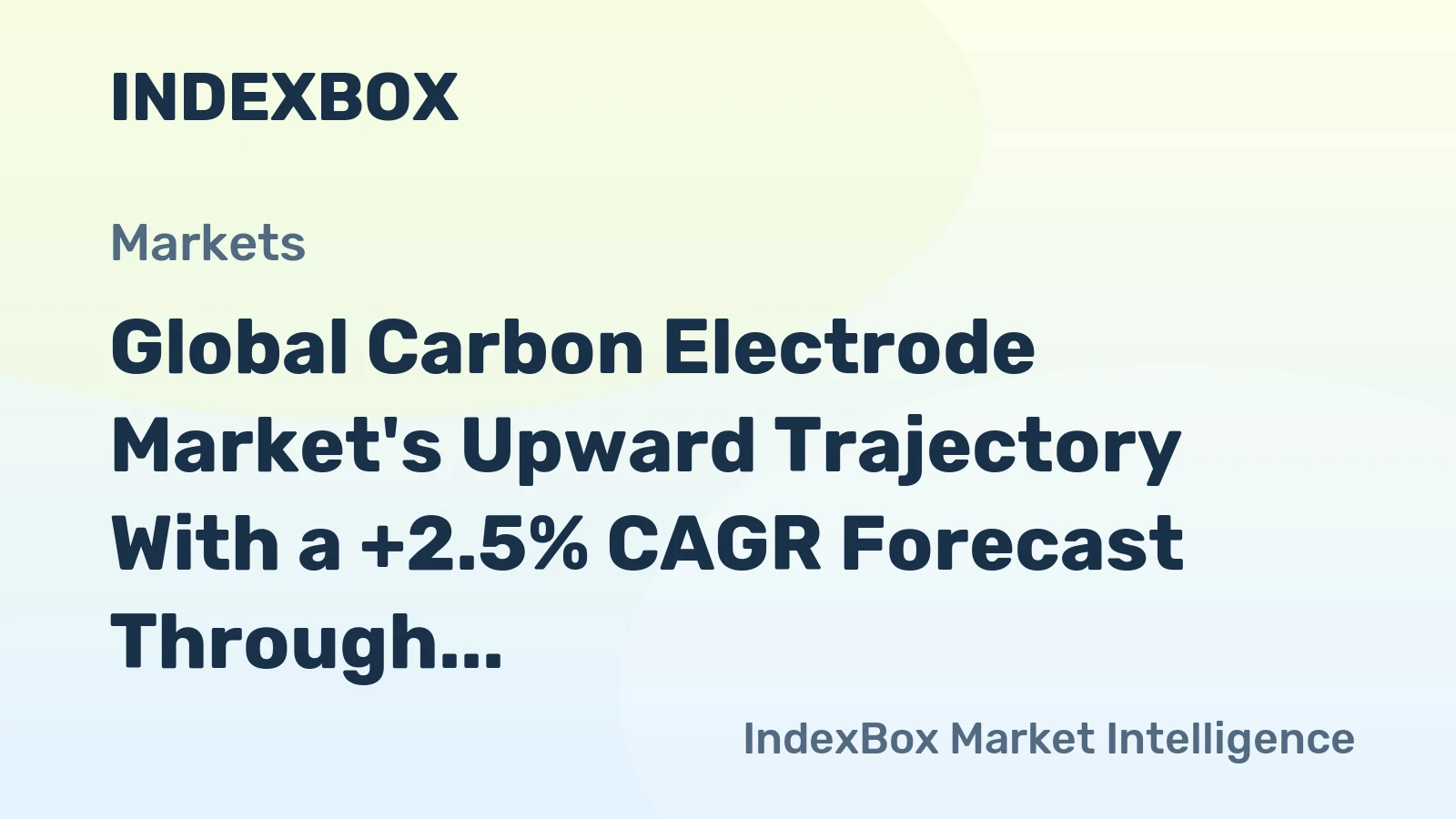 Global Carbon Electrode Market's Upward Trajectory With a +2.5% CAGR Forecast Through 2035