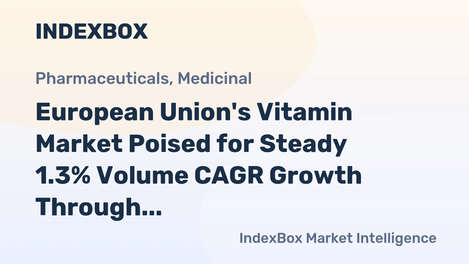 European Union's Vitamin Market Poised for Steady 1.3% Volume CAGR Growth Through 2035