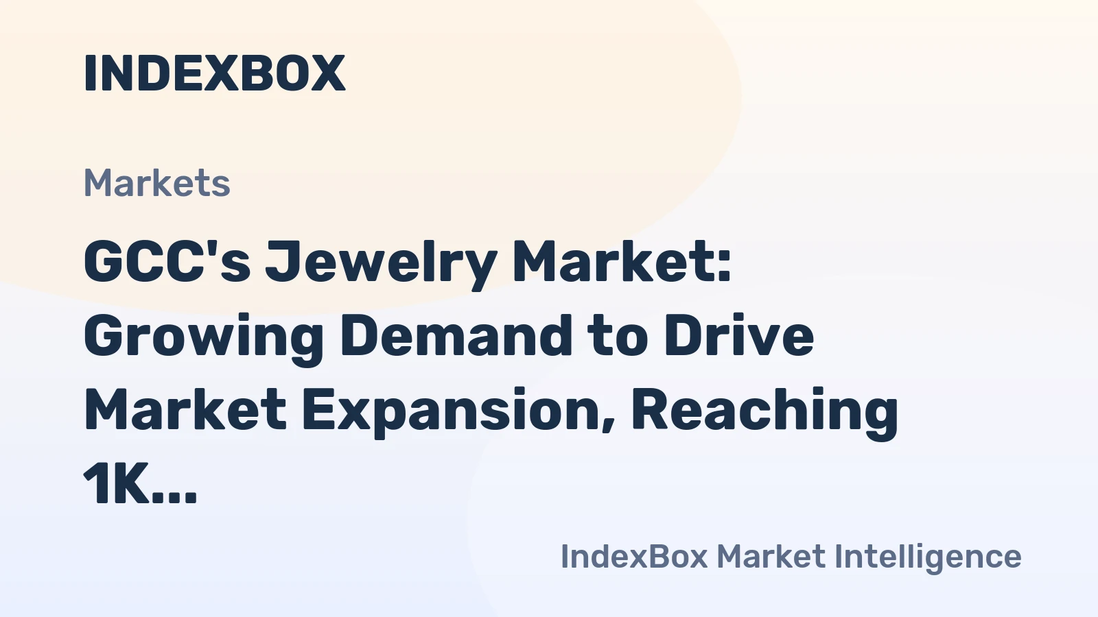 GCC's Jewelry Market: Growing Demand to Drive Market Expansion, Reaching 1K tons in Volume and $49.4B in Value by 2035
