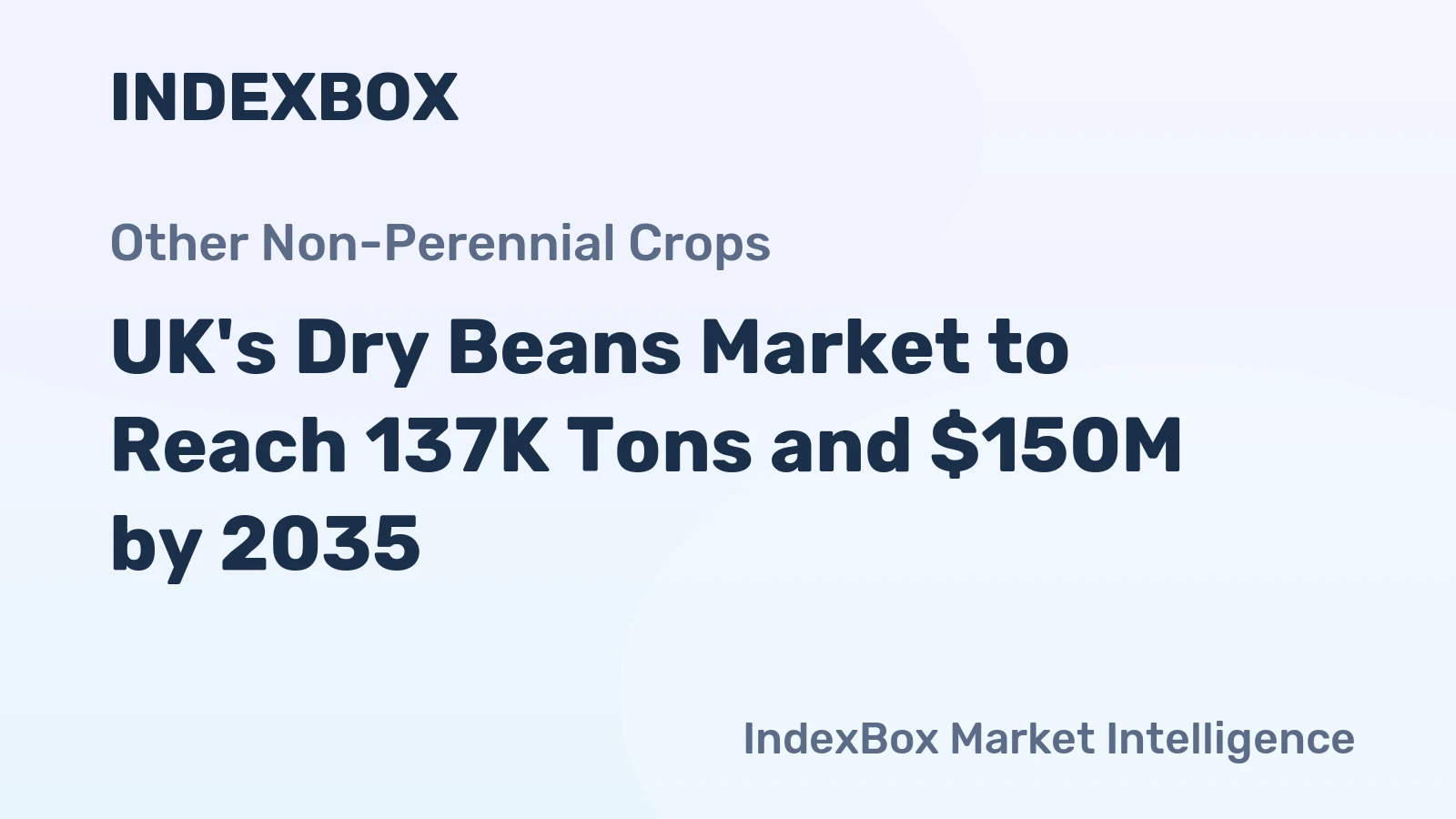 UK's Dry Beans Market to Reach 137K Tons and $150M by 2035