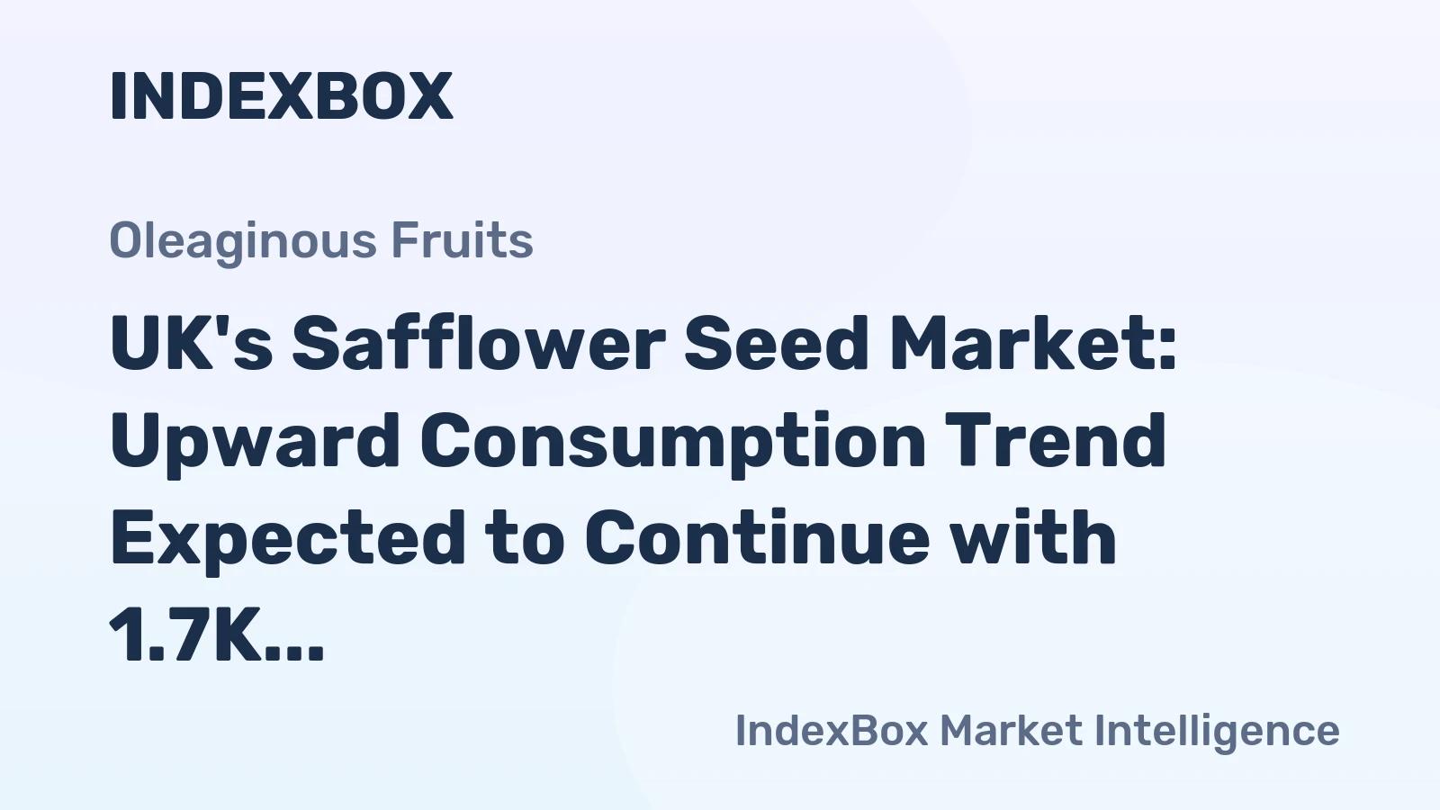 UK's Safflower Seed Market: Upward Consumption Trend Expected to Continue with 1.7K Tons and $960K Value Forecasted by 2035