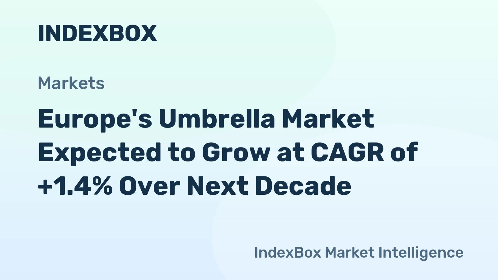 Europe's Umbrella Market Expected to Grow at CAGR of +1.4% Over Next Decade