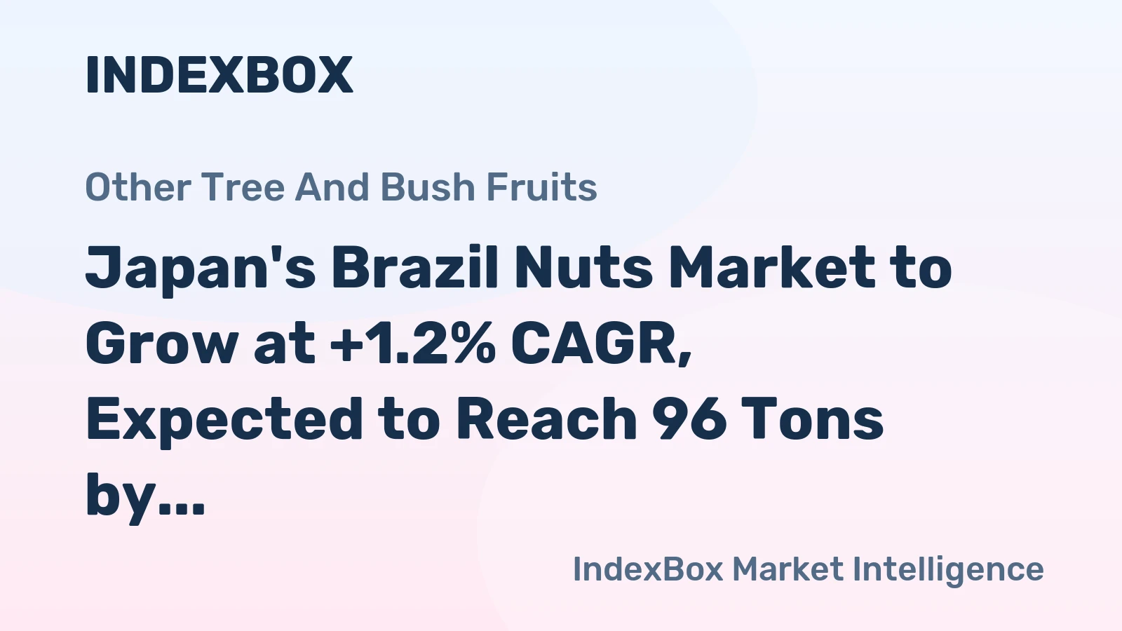 Japan's Brazil Nuts Market to Grow at +1.2% CAGR, Expected to Reach 96 Tons by 2035