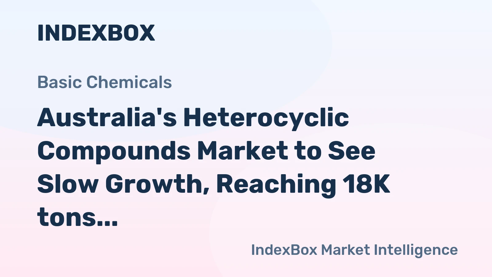 Australia's Heterocyclic Compounds Market to See Slow Growth, Reaching 18K tons and $211M by 2035