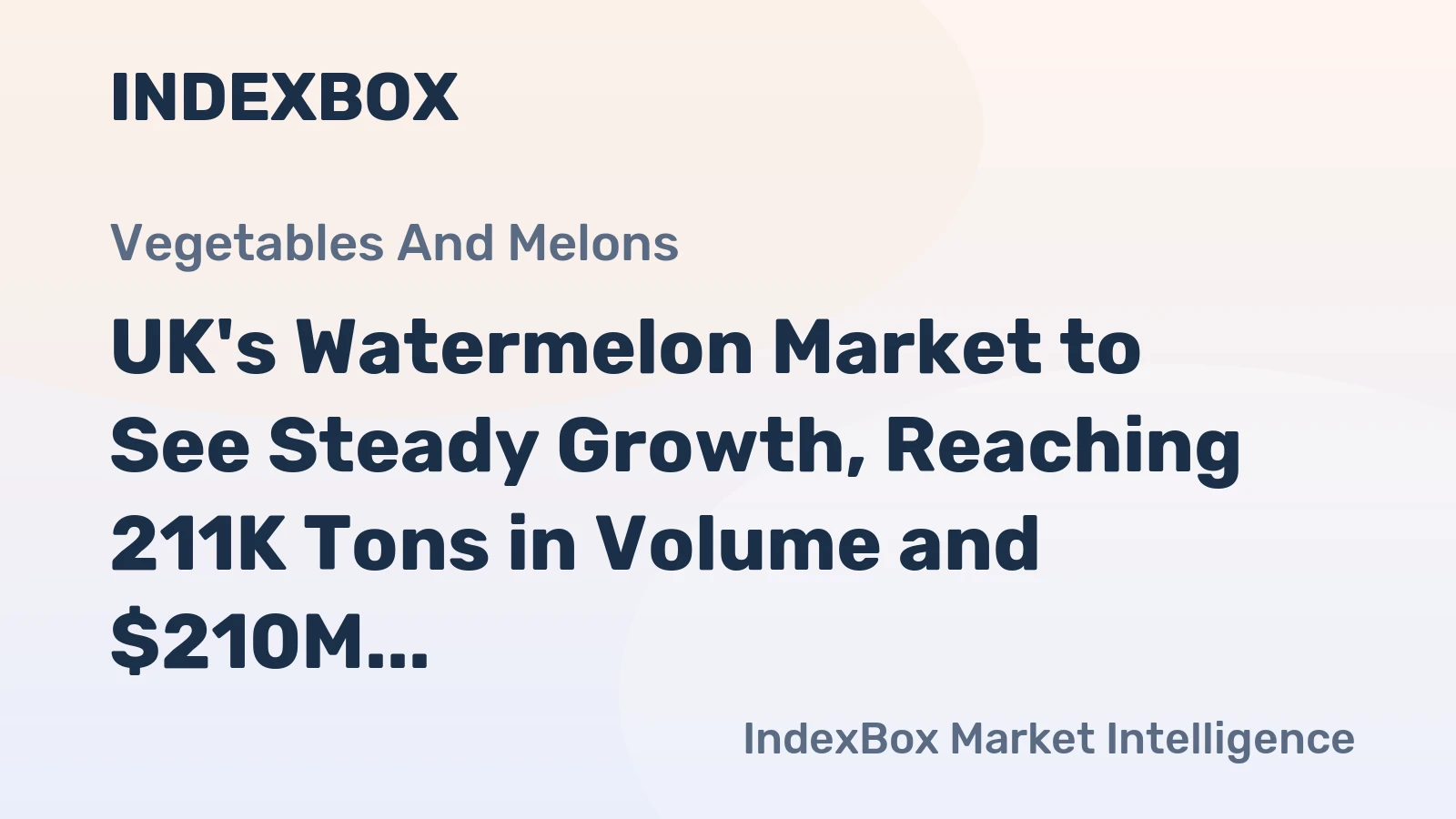 UK's Watermelon Market to See Steady Growth, Reaching 211K Tons in Volume and $210M in Value by 2035