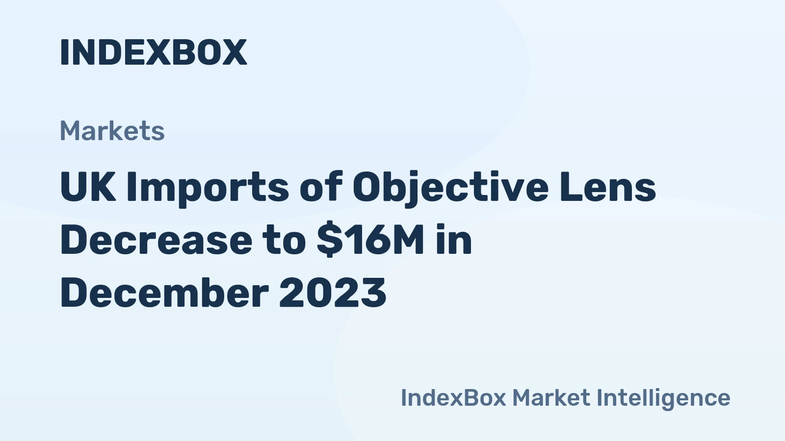 UK Imports of Objective Lens Decrease to $16M in December 2023