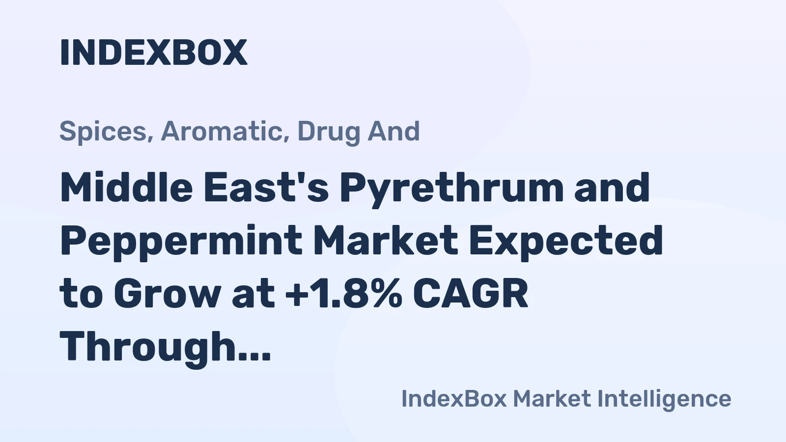 Middle East's Pyrethrum and Peppermint Market Expected to Grow at +1.8% CAGR Through 2035