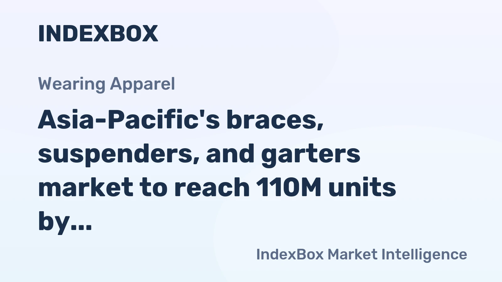 Asia-Pacific's braces, suspenders, and garters market to reach 110M units by 2035, growing at a decelerating CAGR of +1.0%.