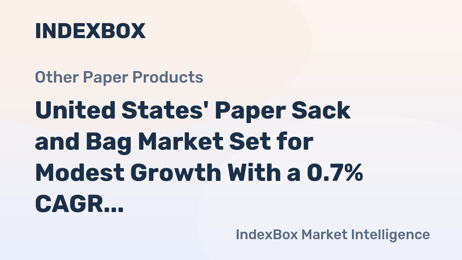 United States' Paper Sack and Bag Market Set for Modest Growth With a 0.7% CAGR Through 2035