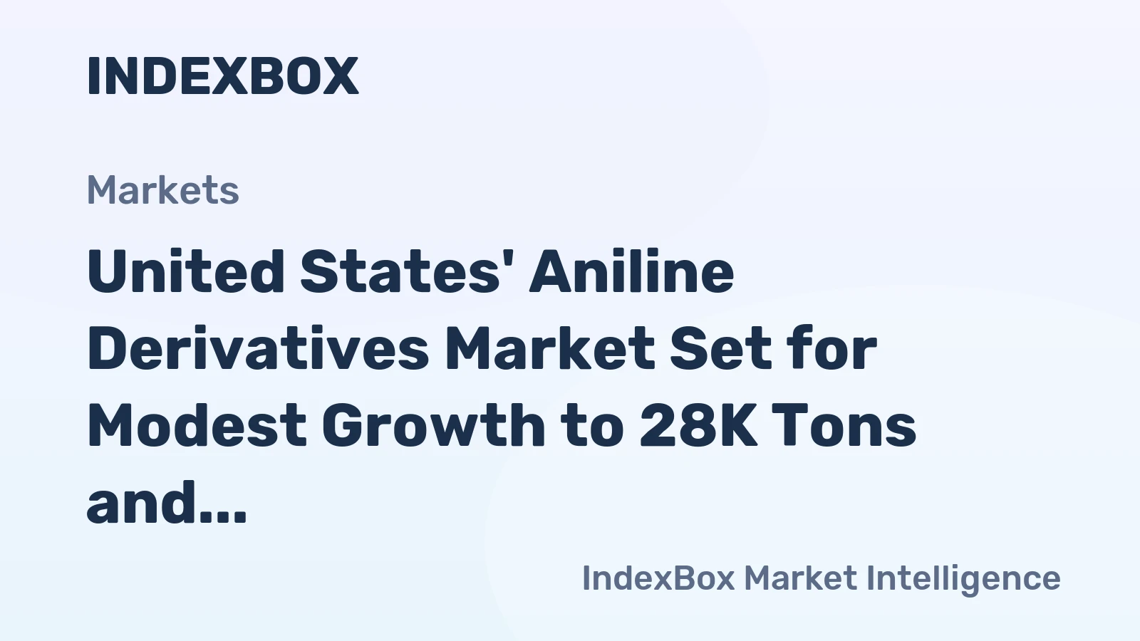 United States' Aniline Derivatives Market Set for Modest Growth to 28K Tons and $81M by 2035