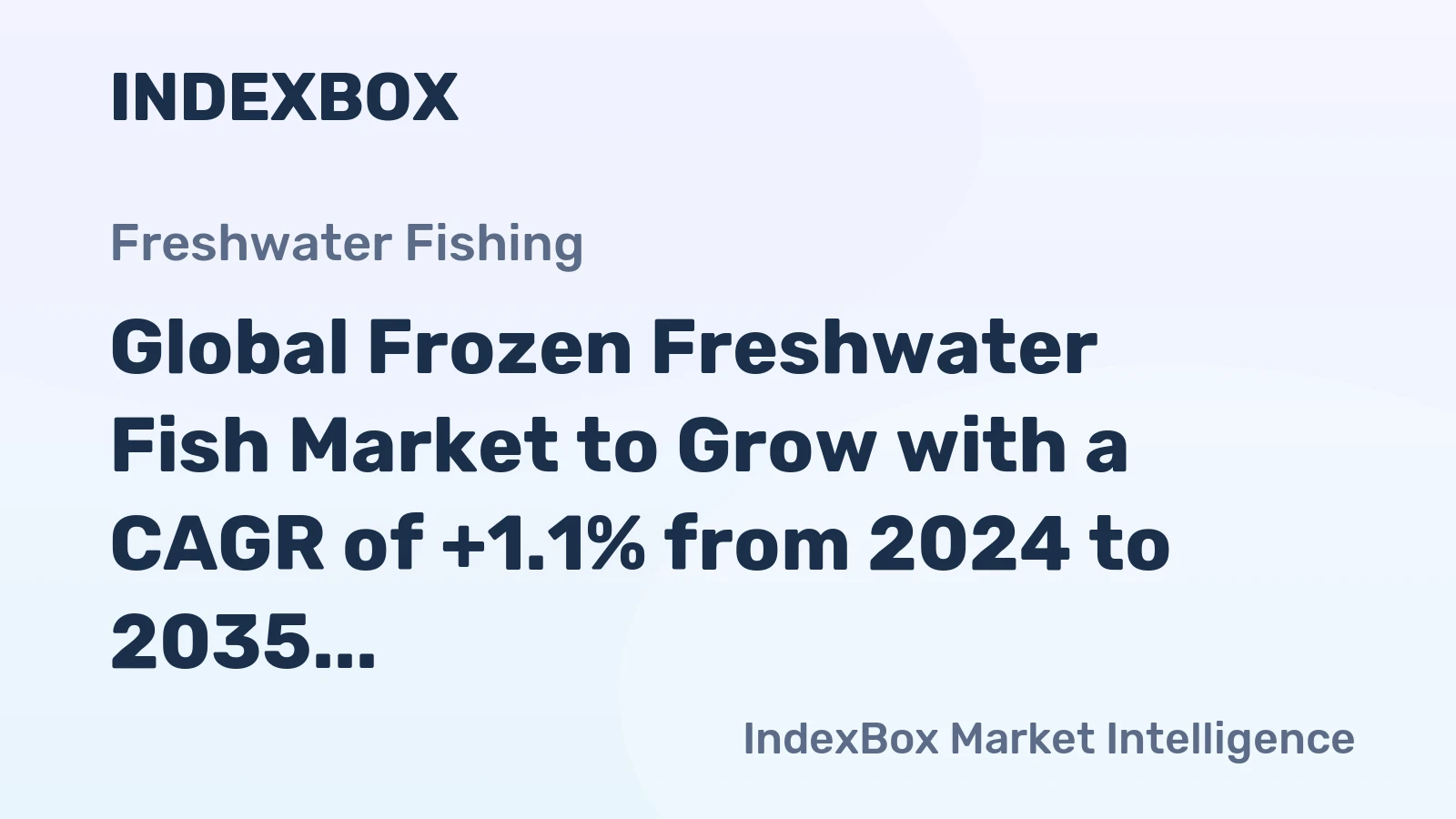 Global Frozen Freshwater Fish Market to Grow with a CAGR of +1.1% from 2024 to 2035, Reaching 4M Tons