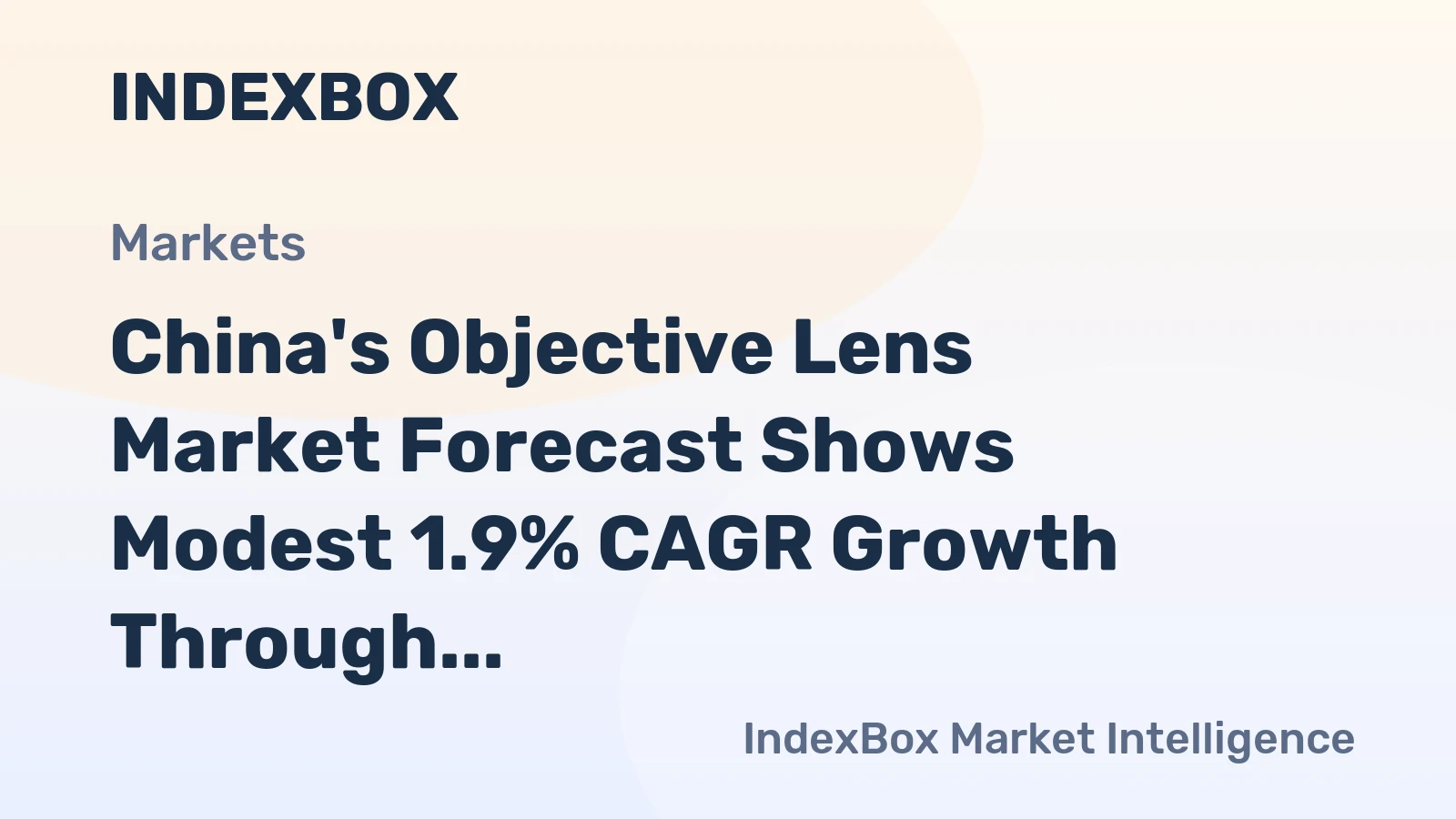 China's Objective Lens Market Forecast Shows Modest 1.9% CAGR Growth Through 2035