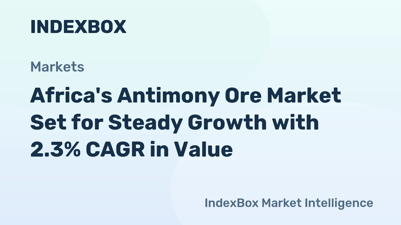 Africa's Antimony Ore Market Set for Steady Growth with 2.3% CAGR in Value