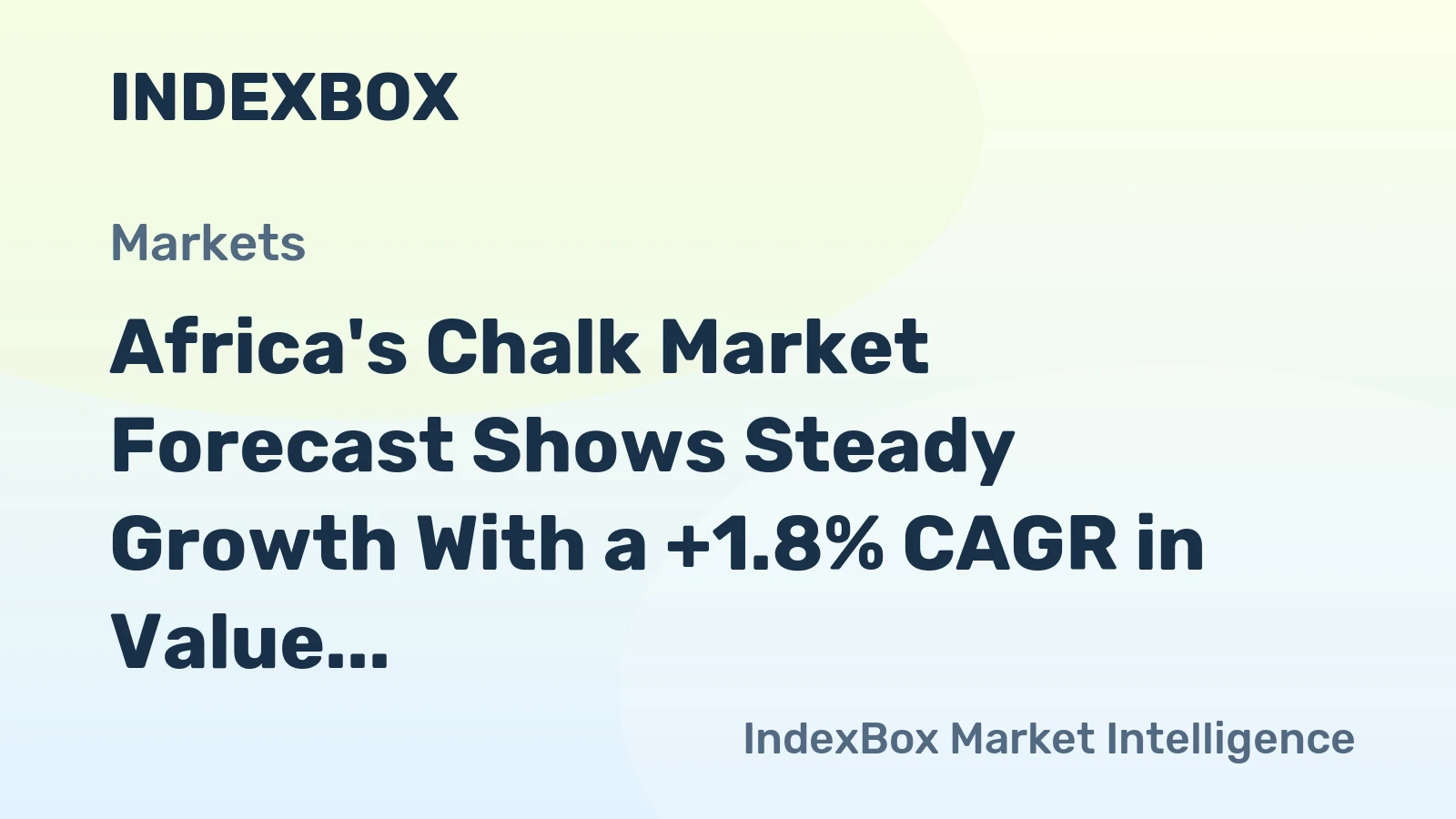 Africa's Chalk Market Forecast Shows Steady Growth With a +1.8% CAGR in Value Through 2035