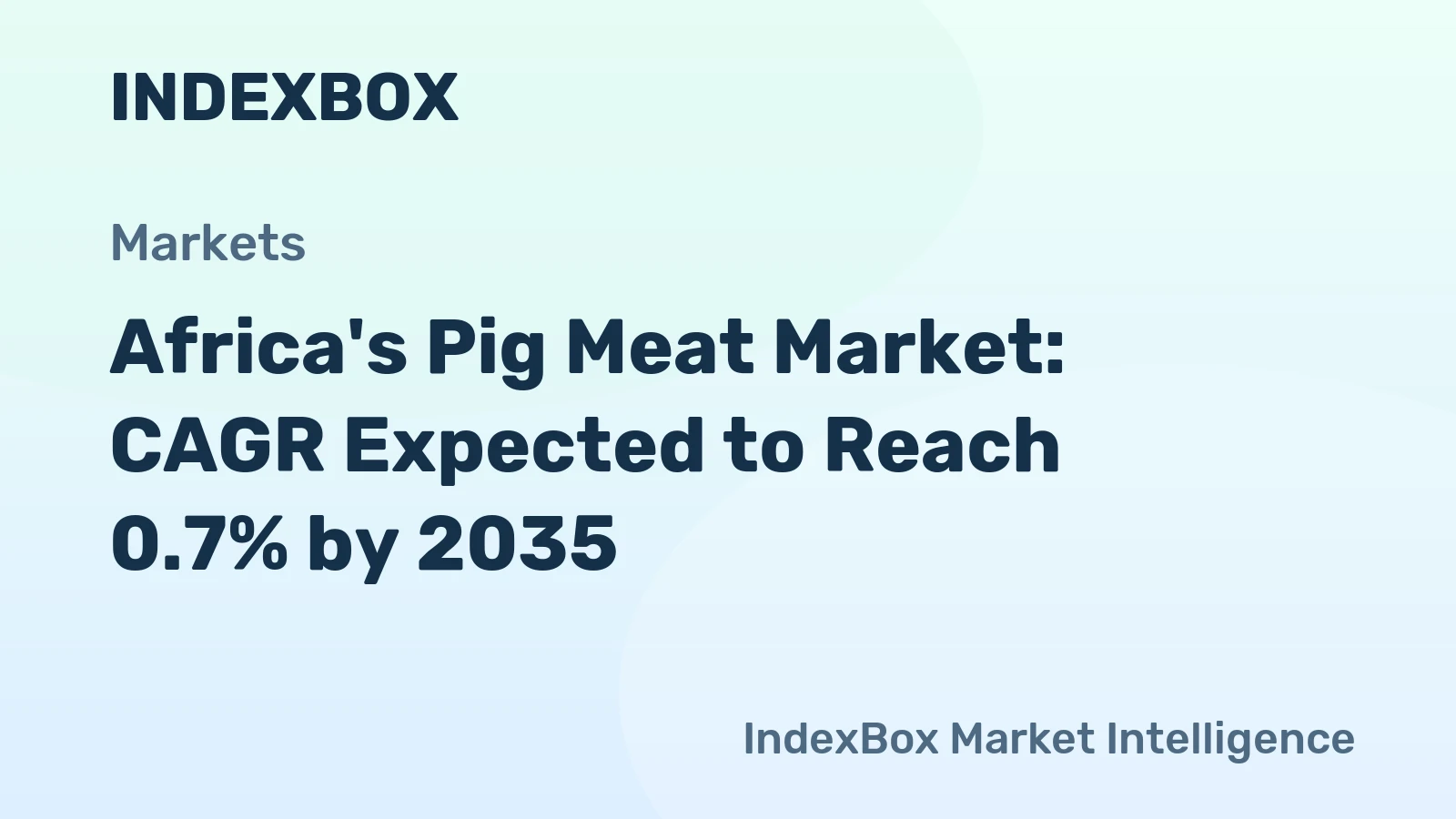 Africa's Pig Meat Market: CAGR Expected to Reach 0.7% by 2035