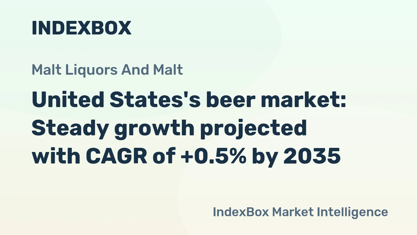 United States's beer market: Steady growth projected with CAGR of +0.5% by 2035