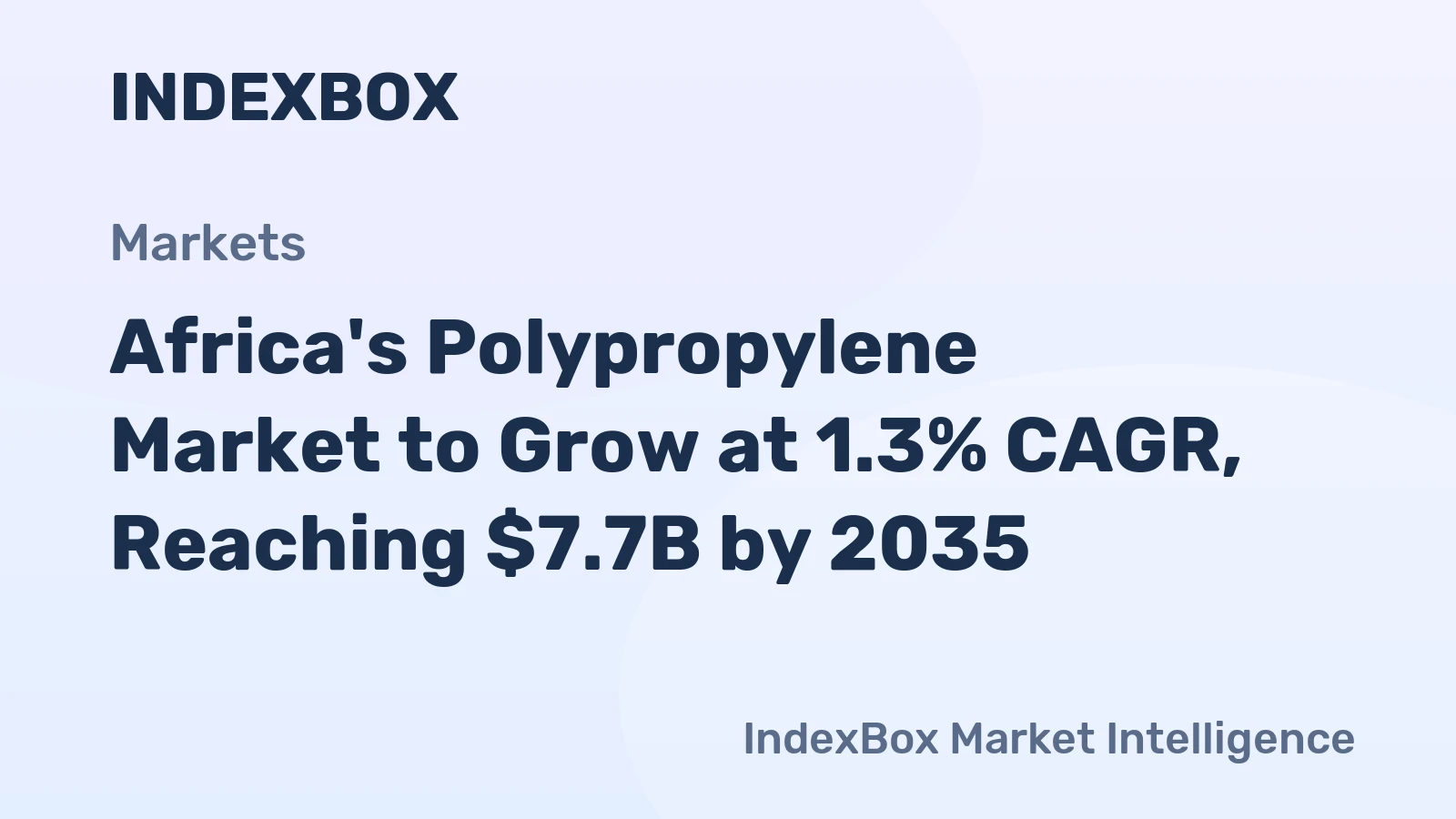 Africa's Polypropylene Market to Grow at 1.3% CAGR, Reaching $7.7B by 2035