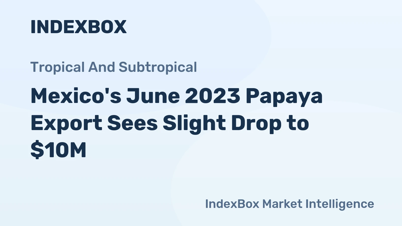 Mexico's June 2023 Papaya Export Sees Slight Drop to $10M