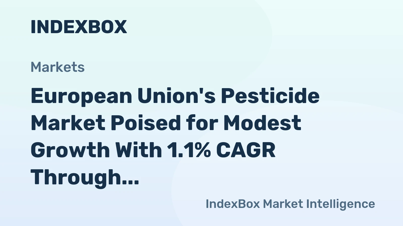 European Union's Pesticide Market Poised for Modest Growth With 1.1% CAGR Through 2035