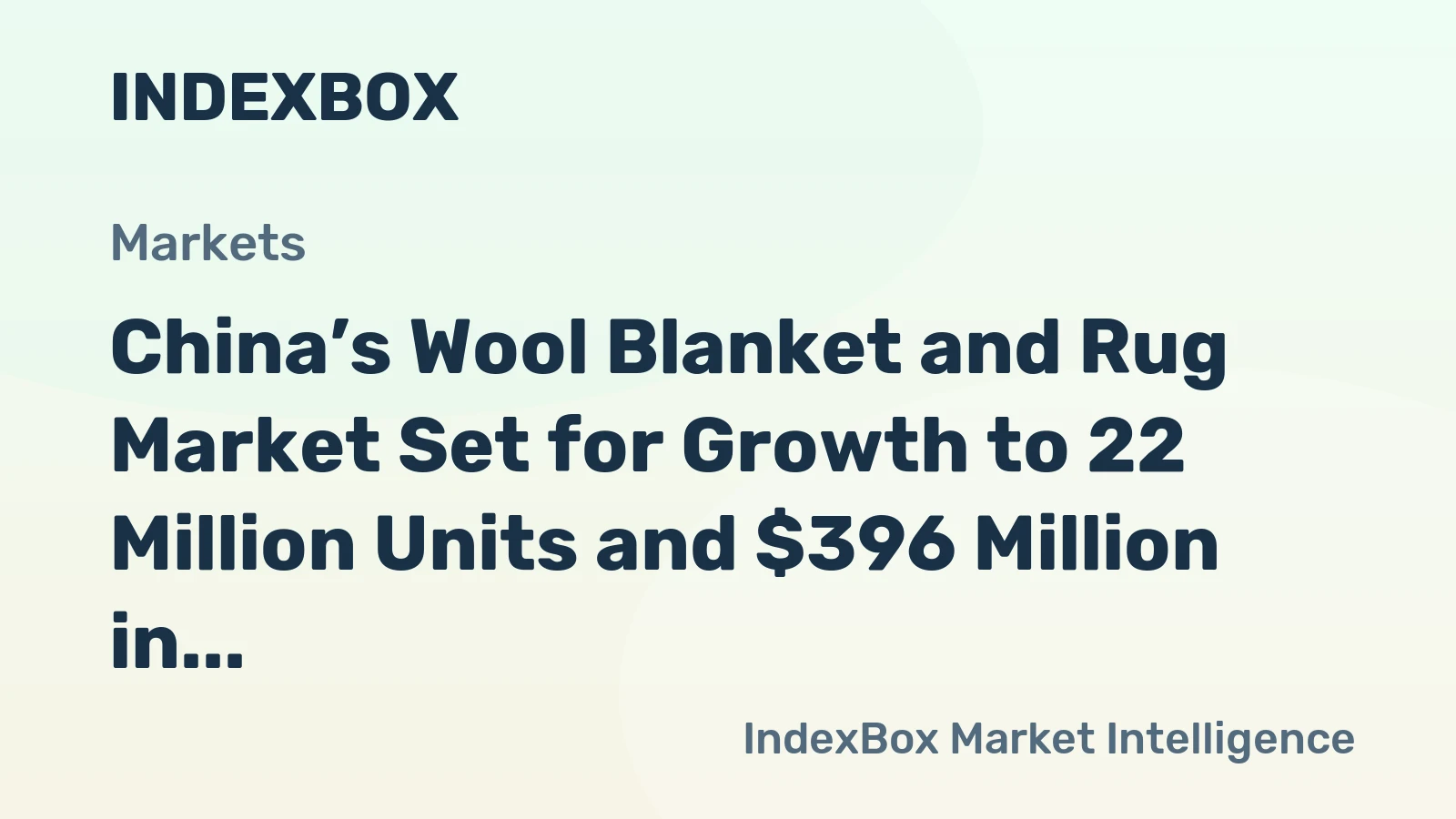 China’s Wool Blanket and Rug Market Set for Growth to 22 Million Units and $396 Million in Value