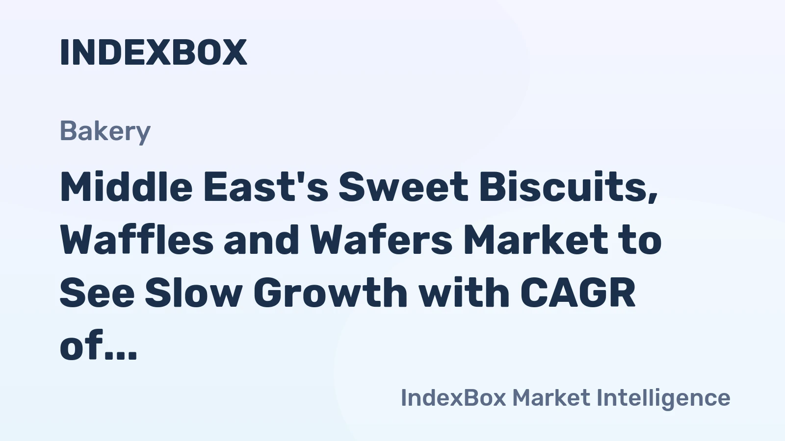 Middle East's Sweet Biscuits, Waffles and Wafers Market to See Slow Growth with CAGR of +0.3%