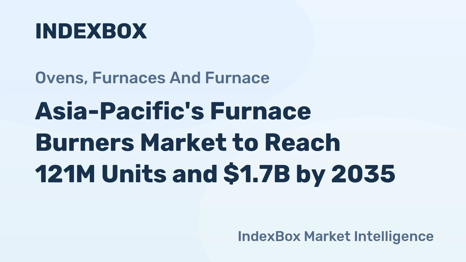 Asia-Pacific's Furnace Burners Market to Reach 121M Units and $1.7B by 2035