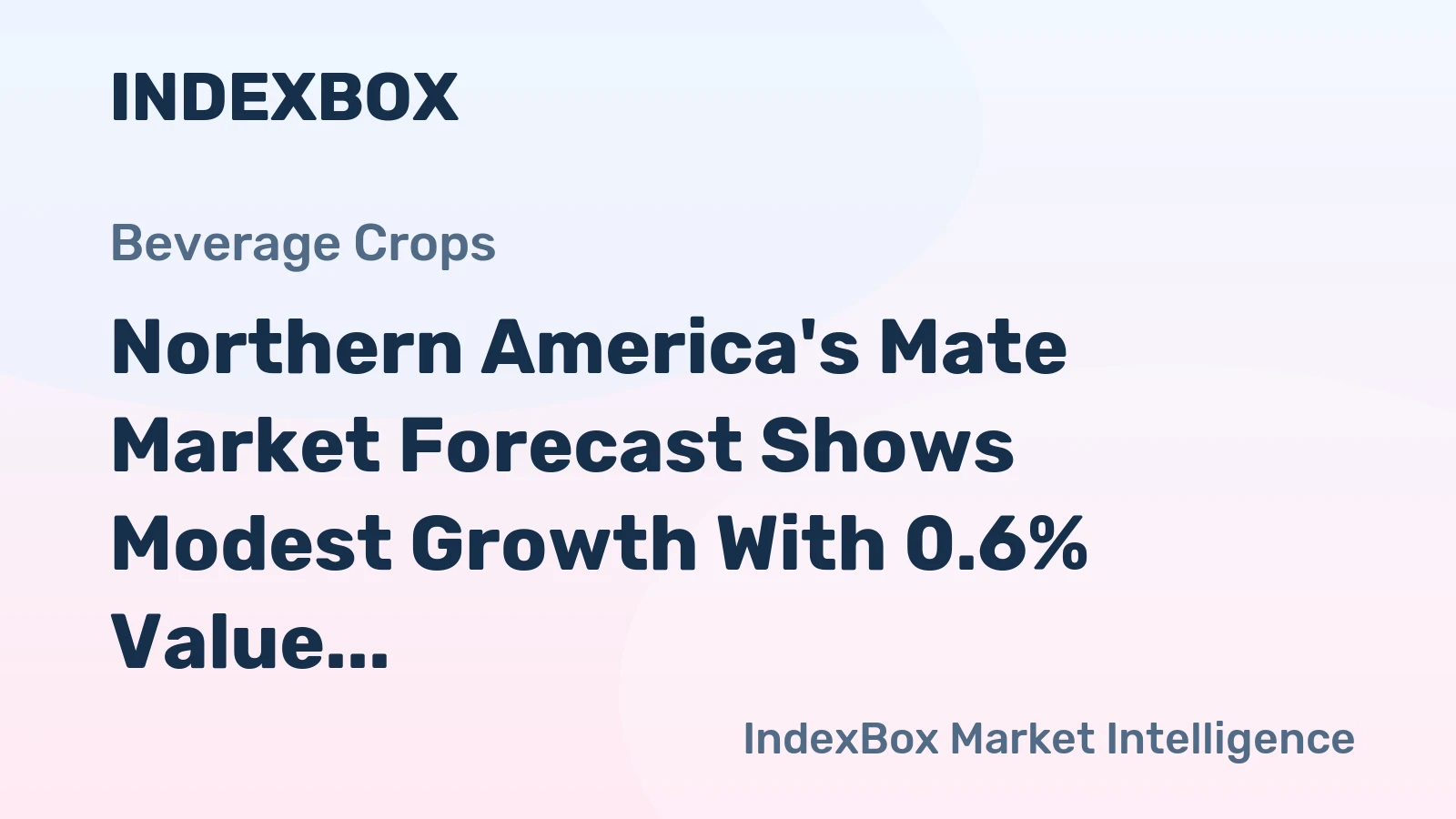 Northern America's Mate Market Forecast Shows Modest Growth With 0.6% Value CAGR Through 2035