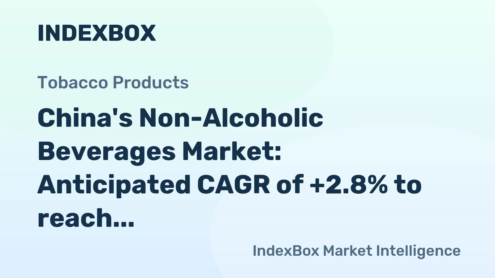 China's Non-Alcoholic Beverages Market: Anticipated CAGR of +2.8% to reach 48B litres by 2035
