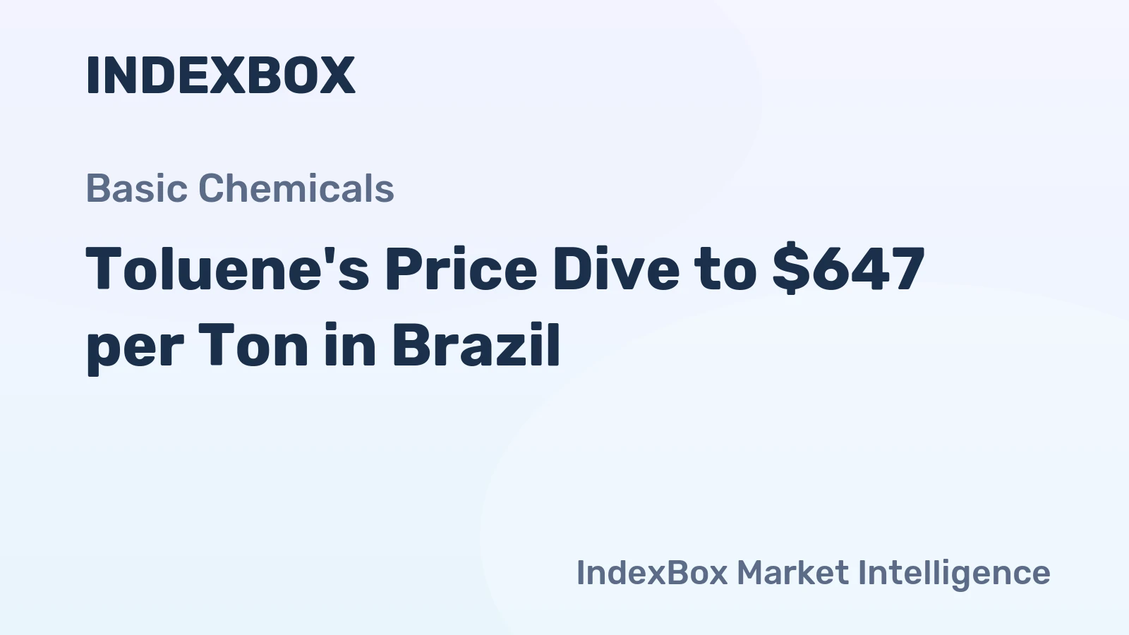 Toluene's Price Dive to $647 per Ton in Brazil