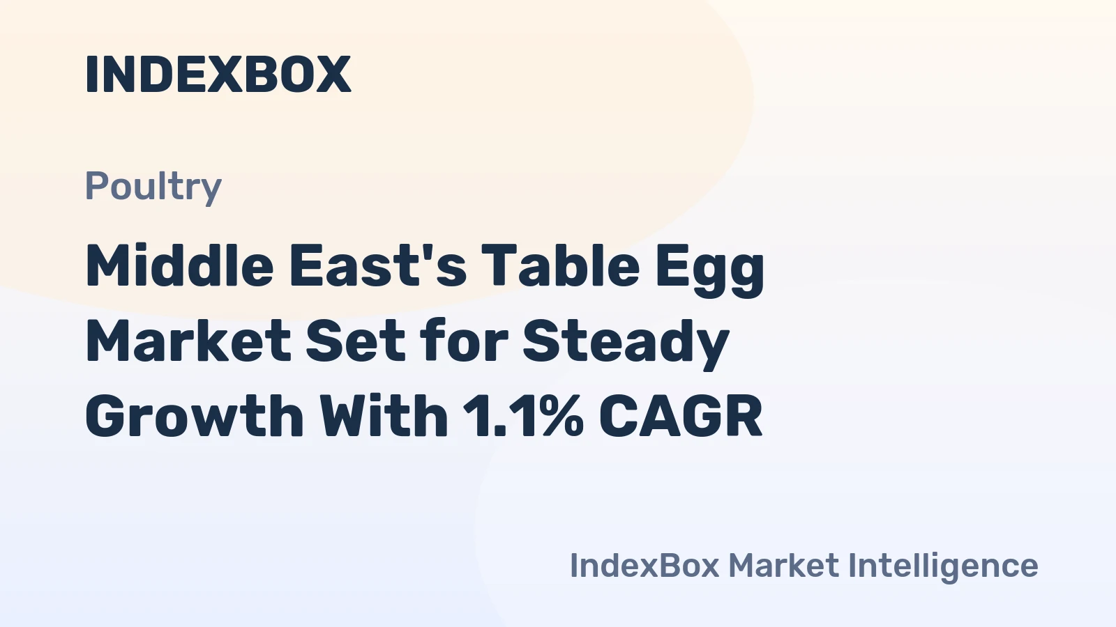 Middle East's Table Egg Market Set for Steady Growth With 1.1% CAGR