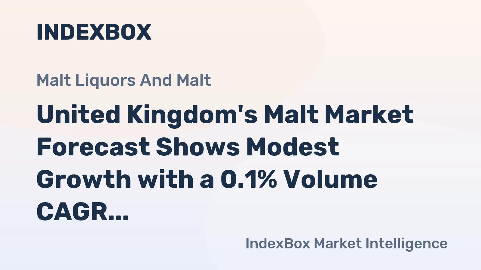 United Kingdom's Malt Market Forecast Shows Modest Growth with a 0.1% Volume CAGR Through 2035