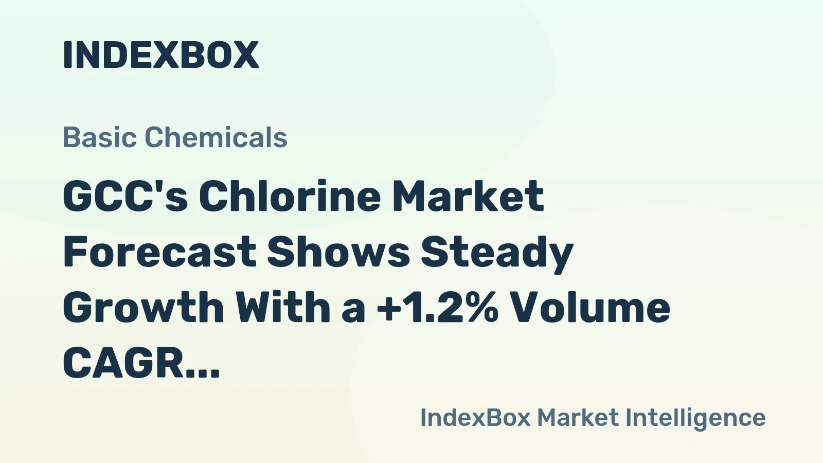 GCC's Chlorine Market Forecast Shows Steady Growth With a +1.2% Volume CAGR Through 2035