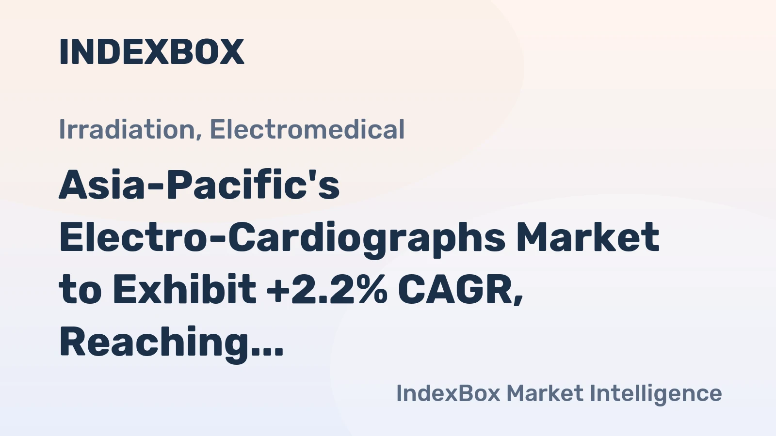 Asia-Pacific's Electro-Cardiographs Market to Exhibit +2.2% CAGR, Reaching 9.9M Units by 2035
