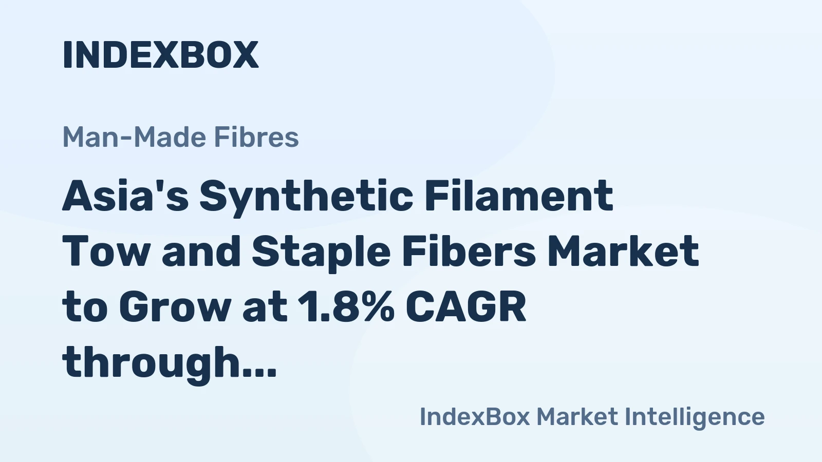 Asia's Synthetic Filament Tow and Staple Fibers Market to Grow at 1.8% CAGR through 2035, Reaching 7M Tons
